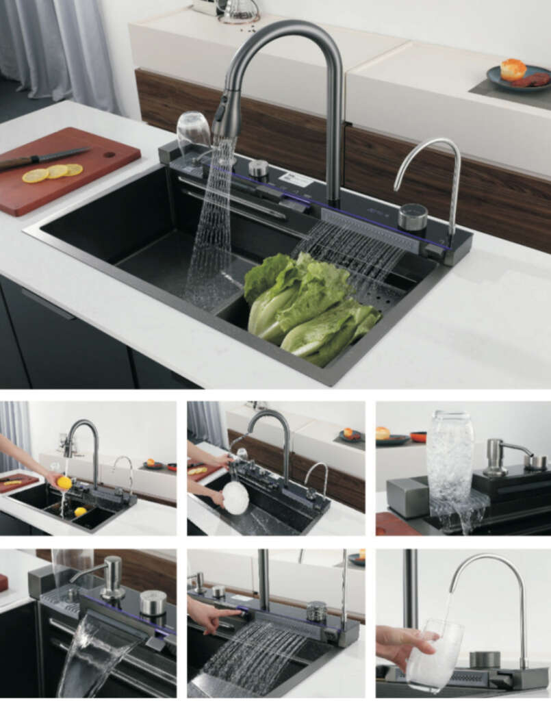 Waterfall sink features – Royalty Pools International